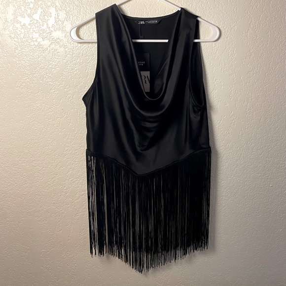 Zara | Tops | Zara Fringe Top | Poshmark